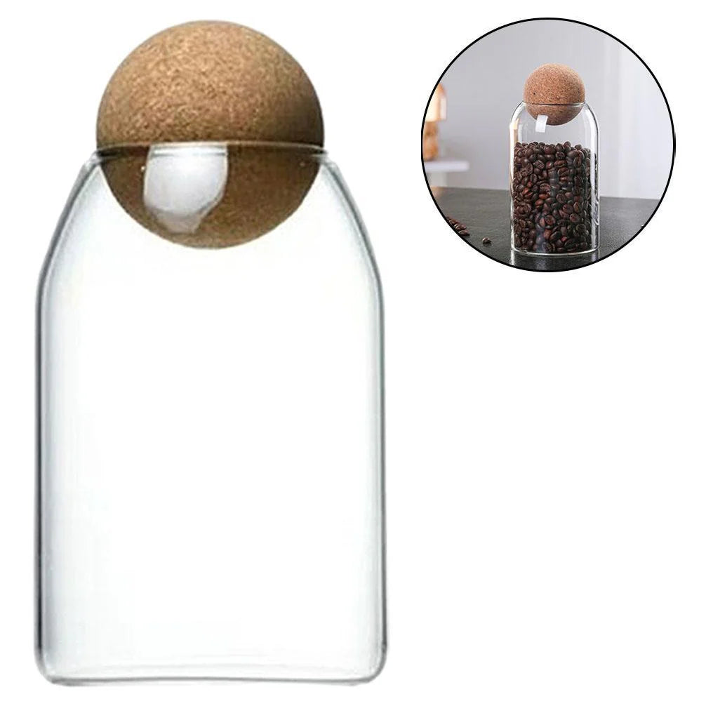 Glass Storage Jar with Cork Lid – Deb's Hidden Treasures